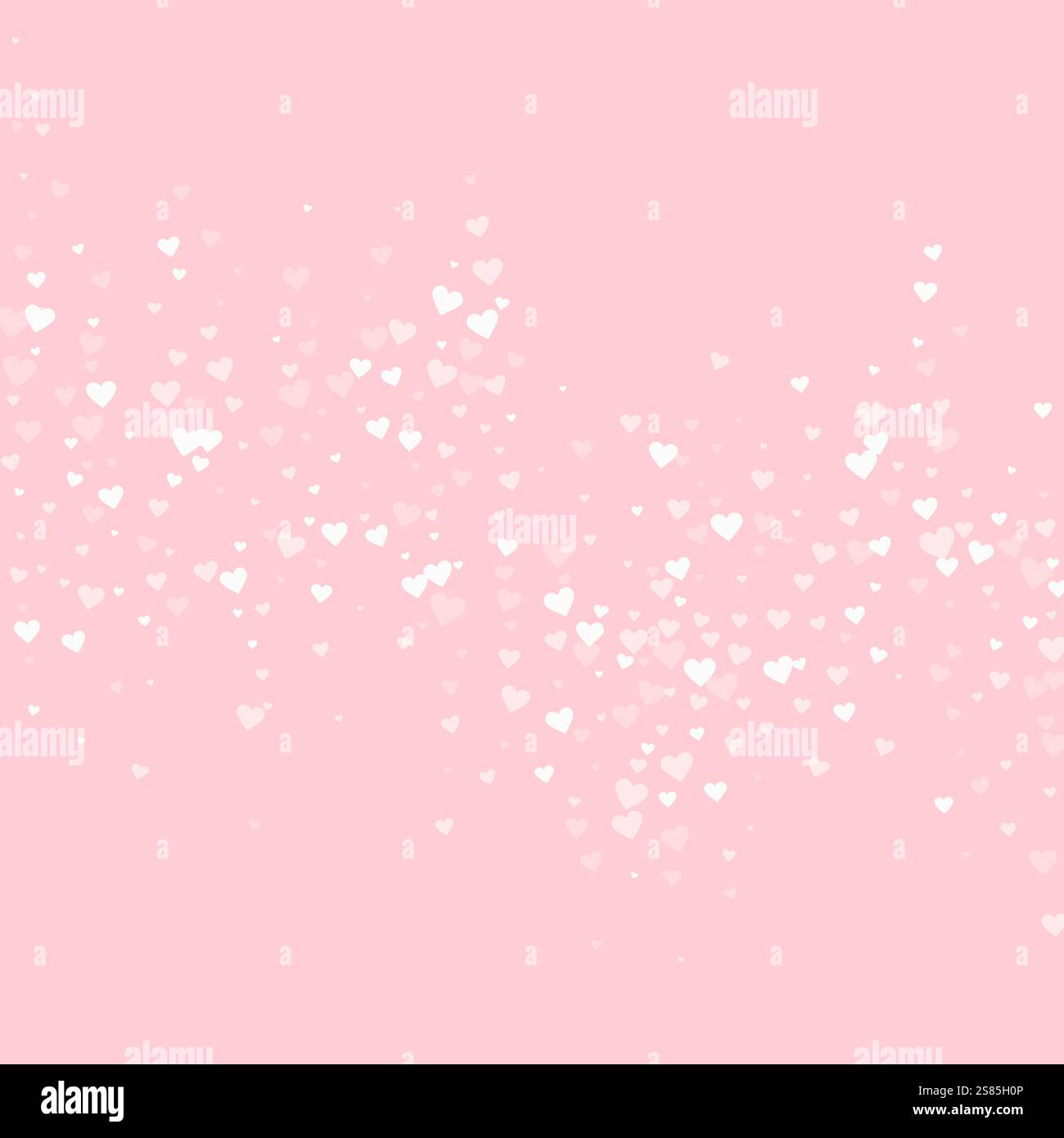Valentine hearts, flying, falling down, floating. White hearts ...