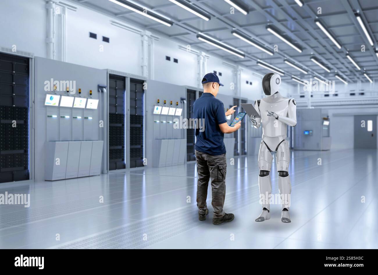 Programmer colleague in data center hi-res stock photography and images ...