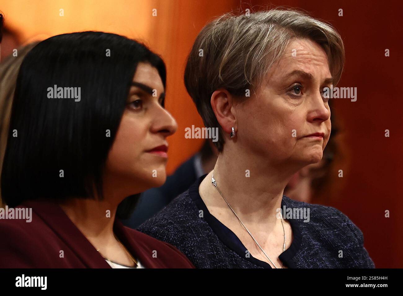 Justice Secretary Shabana Mahmood (left) and Home Secretary Yvette ...