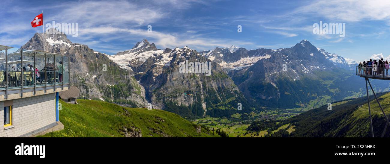 First Cliff Walk, Grindelwald, Jungfrau Region, Bernese Oberland ...