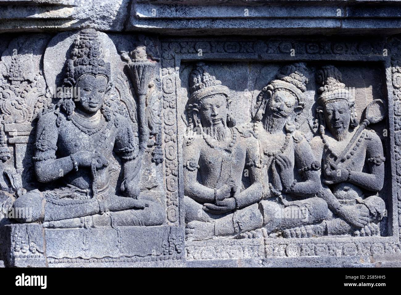 Bas-reliefs of Hindu epic Ramayana and Bhagavata Purana, Prambanan, 9th ...