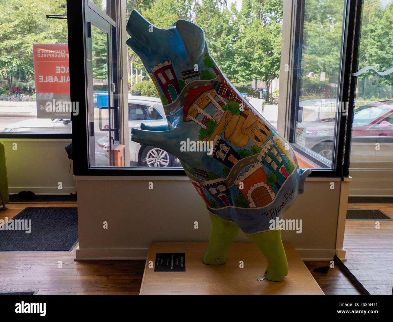 CINCINNATI, USA - SEPTEMBER 5, 2024 - Pig sculptures outdoor 5 left ...