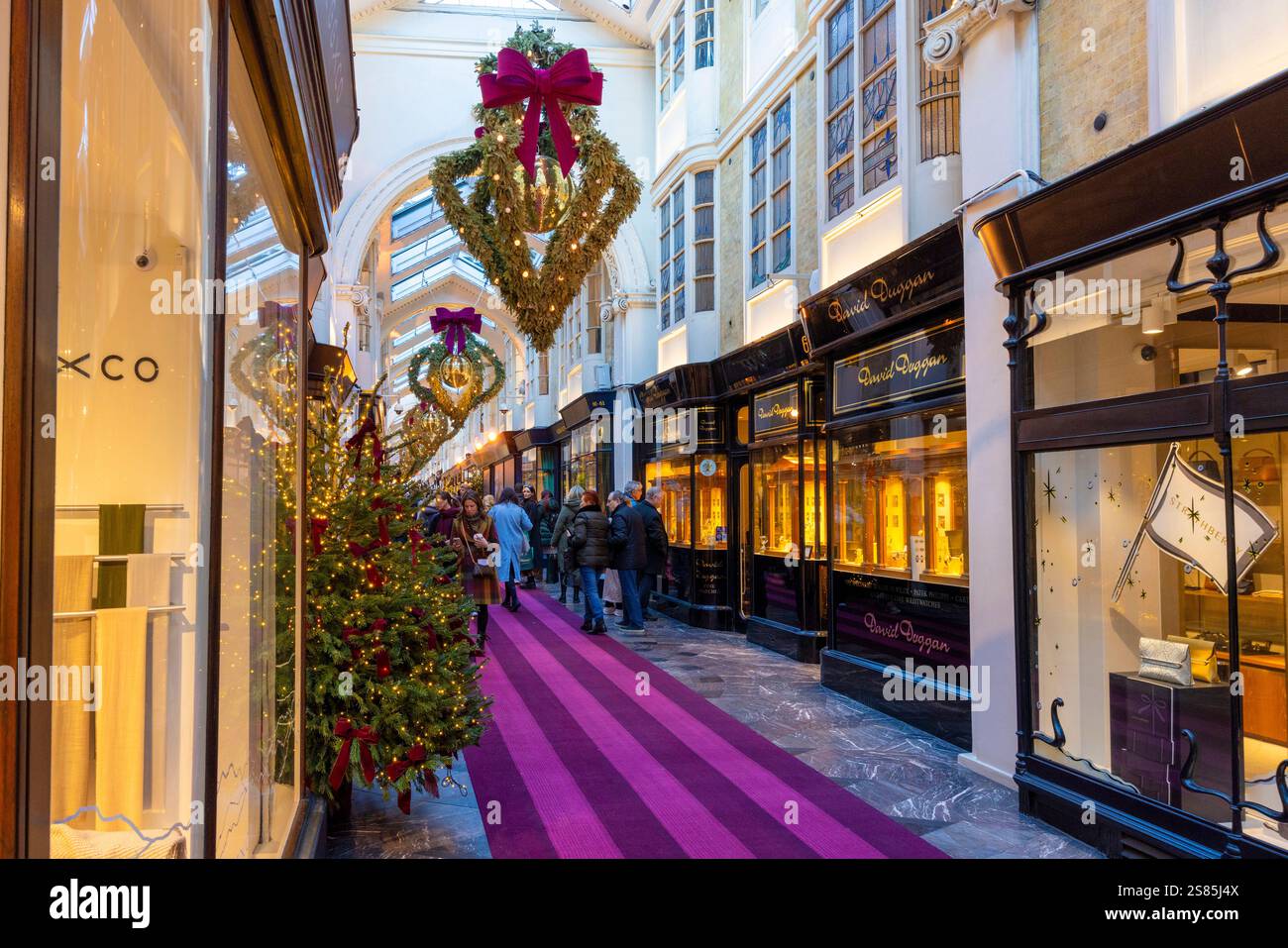 The Burlington Arcade at Christmas, Piccadilly, London, England, United ...