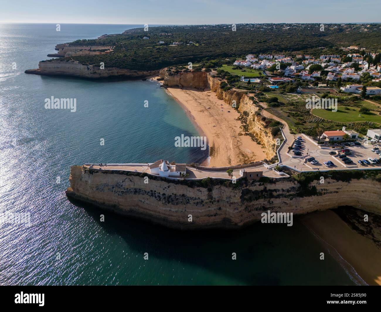 Aerial drone panoramic view of Fort of Nossa Senhora da Rocha (Fort of ...