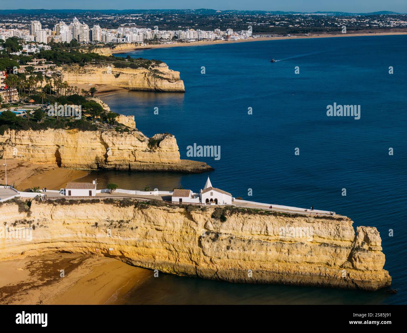 Aerial drone panoramic view of Fort of Nossa Senhora da Rocha (Fort of ...