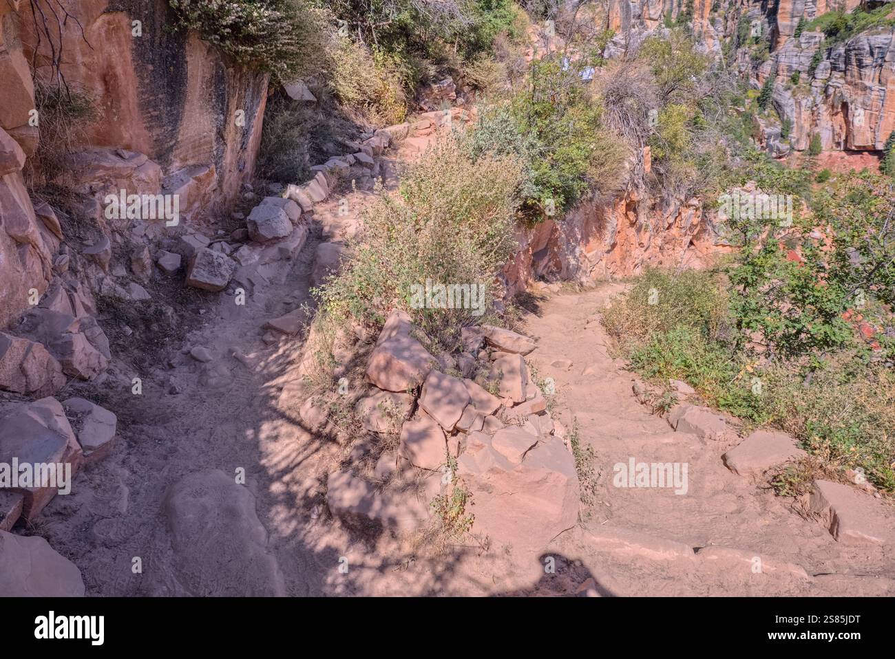 The 11th switchback along the North Kaibab Trail at Grand Canyon North ...