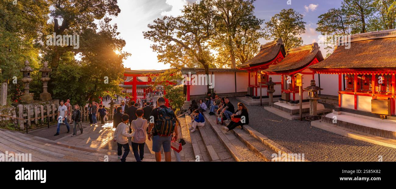 View of Fushimi Inari Shrine at dusk, Fukakusa Yabunouchicho, Fushimi ...
