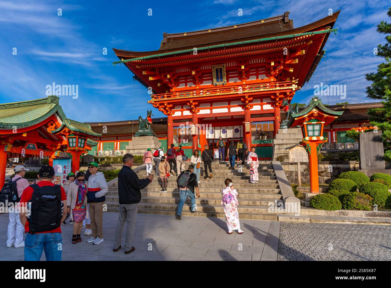 View of Fushimi Inari Shrine at dusk, Fukakusa Yabunouchicho, Fushimi ...