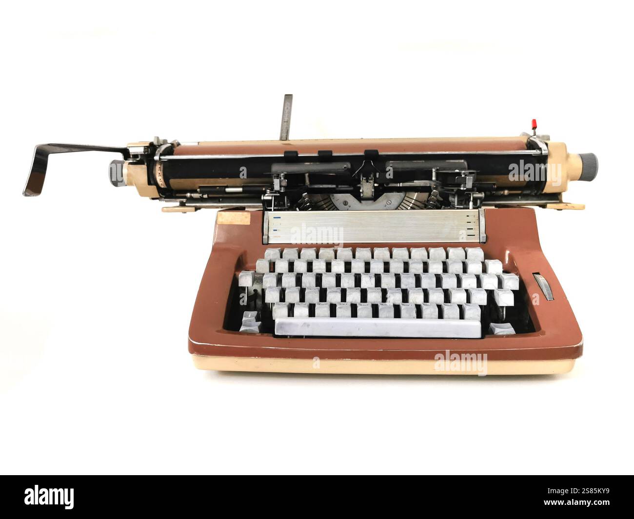 old typing machine isolated on the white background Stock Photo - Alamy