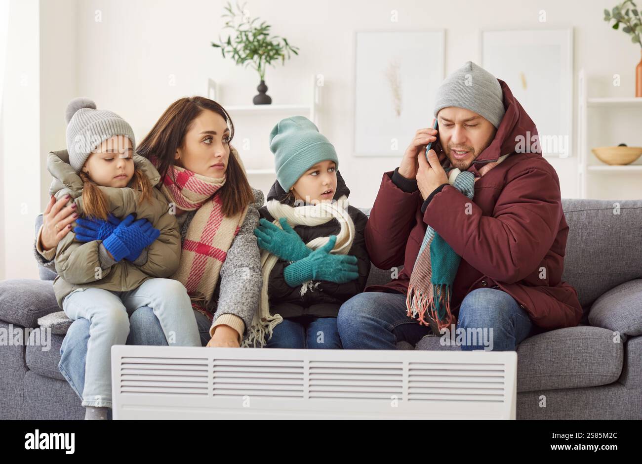 Shivering woman air conditioner hi-res stock photography and images - Alamy