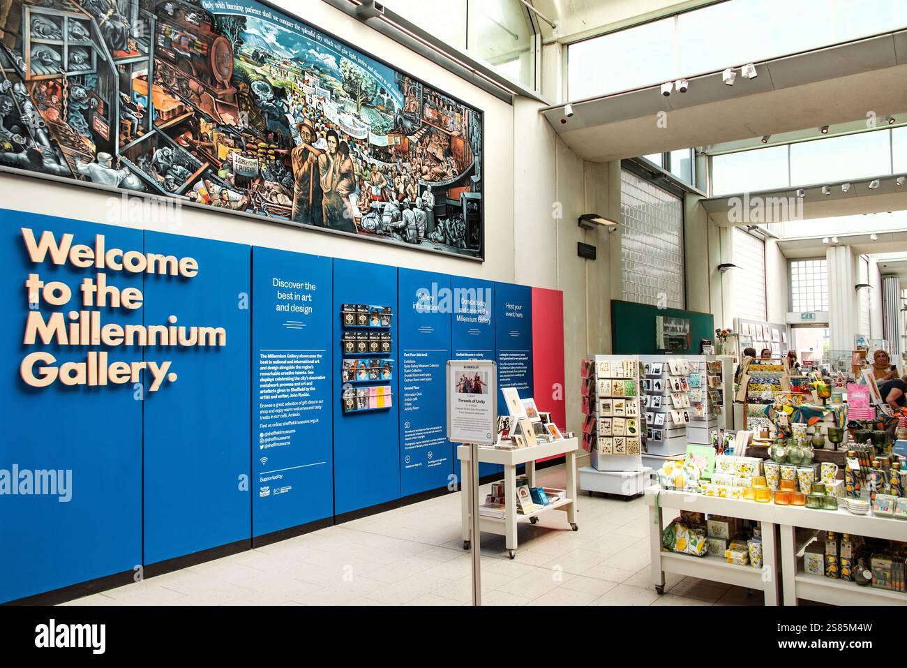 Interior, Millennium Art Gallery and Museum, housing Ruskin and metalwork collections, Arundel ...