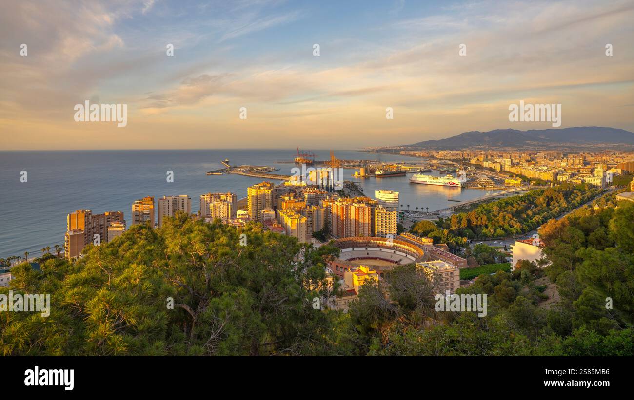 Malaga city view hi-res stock photography and images - Alamy