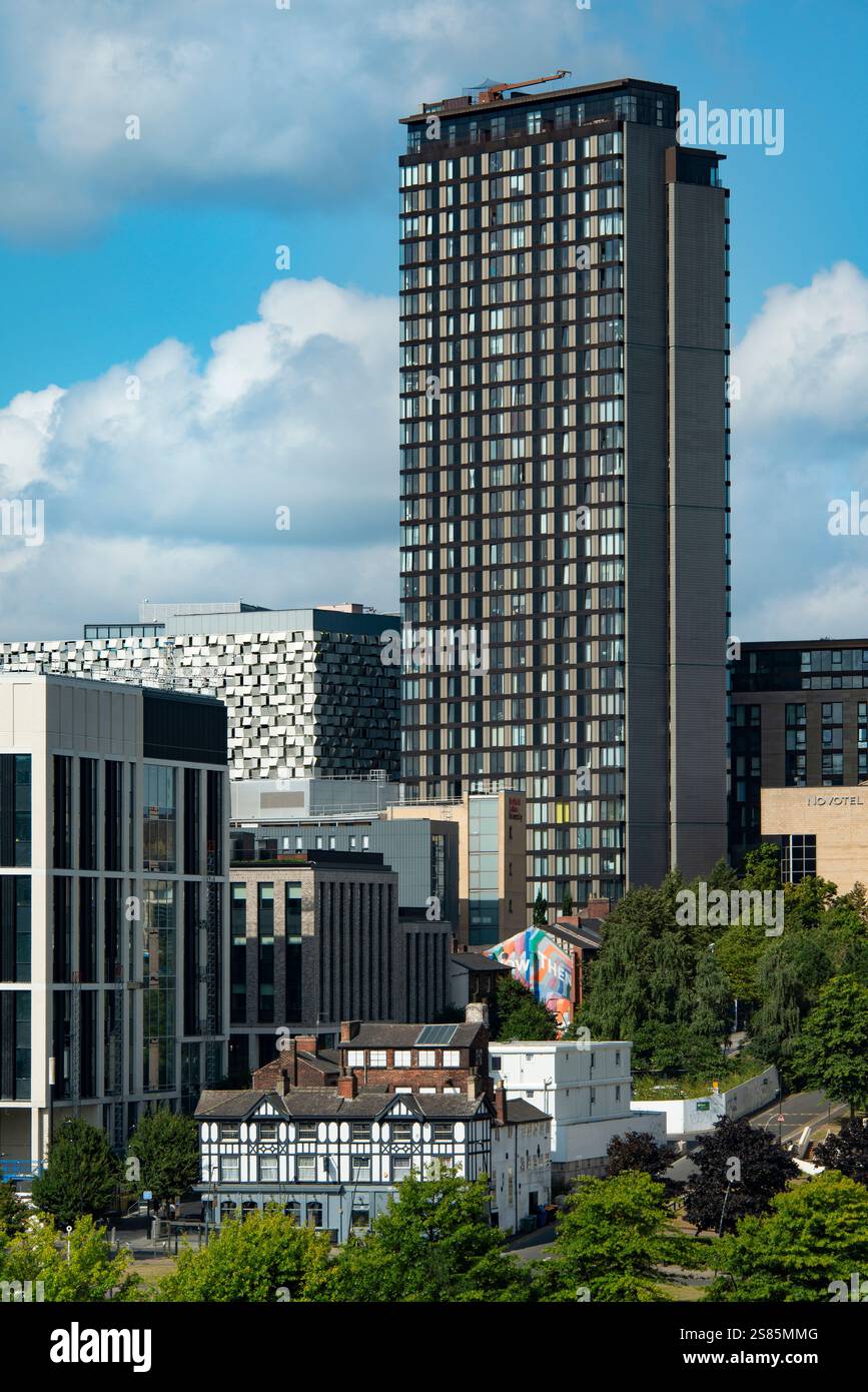 St. Pauls Tower, new apartment block towering over city centre, Heart ...