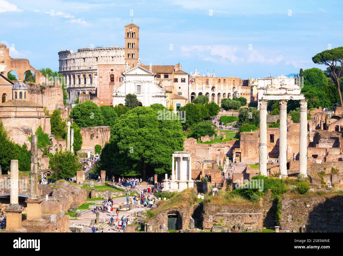 The Forum Romanum (Roman Forum), Basilica di Santa Francesca Romana and ...