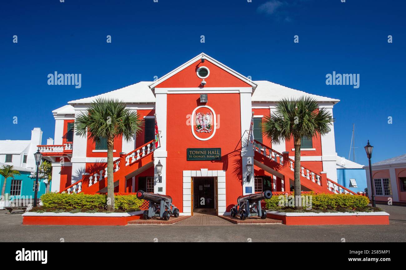 The Town Hall, built in 1782, at St. George, the original capital of ...
