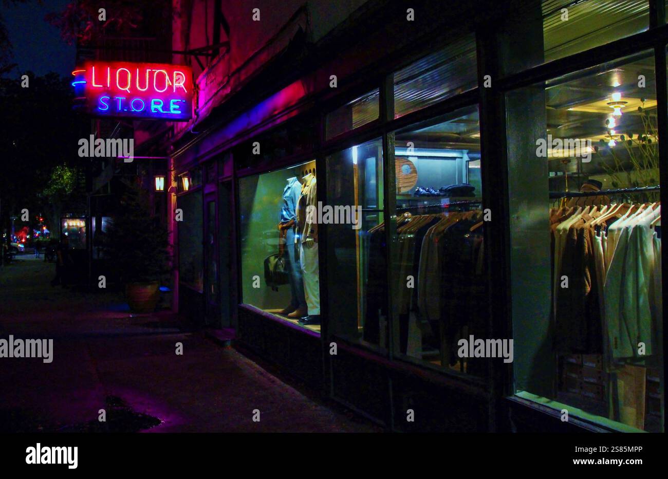 Old Neon Liquor Store advertising sign in Tribeca, Manhattan, New York ...