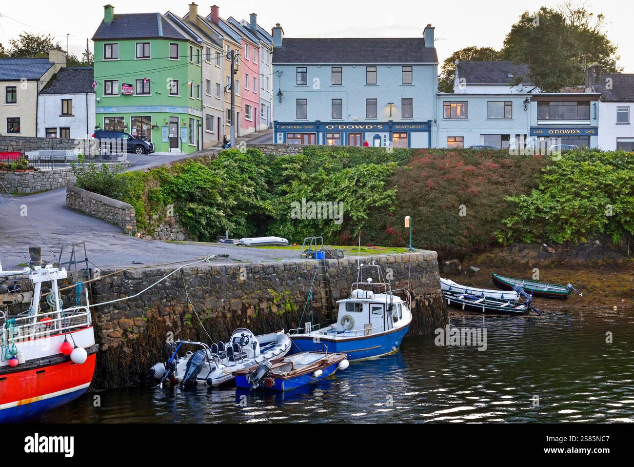 Rounstone's harbour, west coast, Connemara, County Galway, Connacht ...