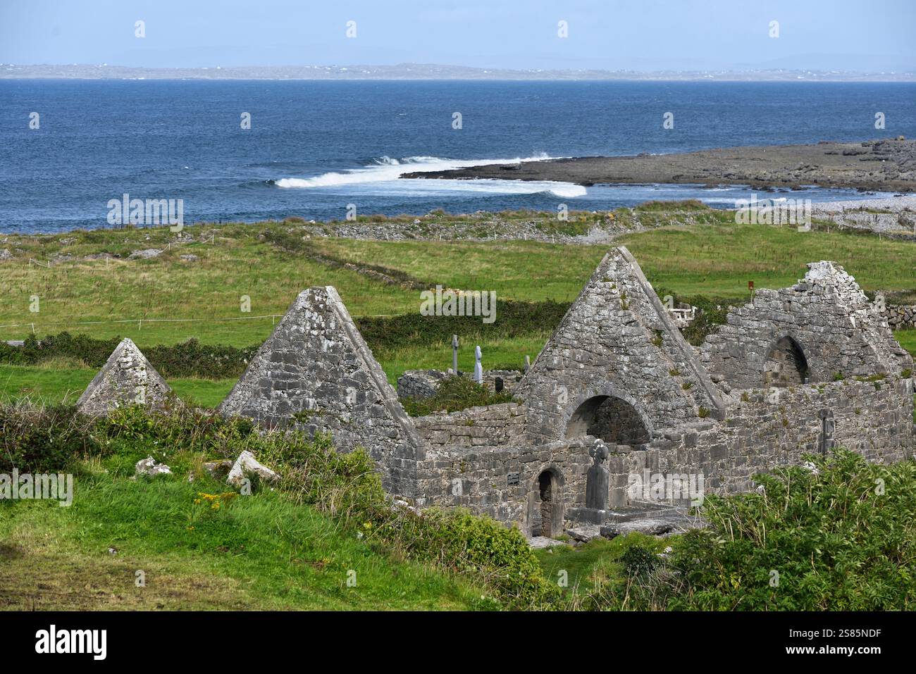 Ruins of Na Seacht dTeampaill (the Seven Churches), Inishmore, largest ...