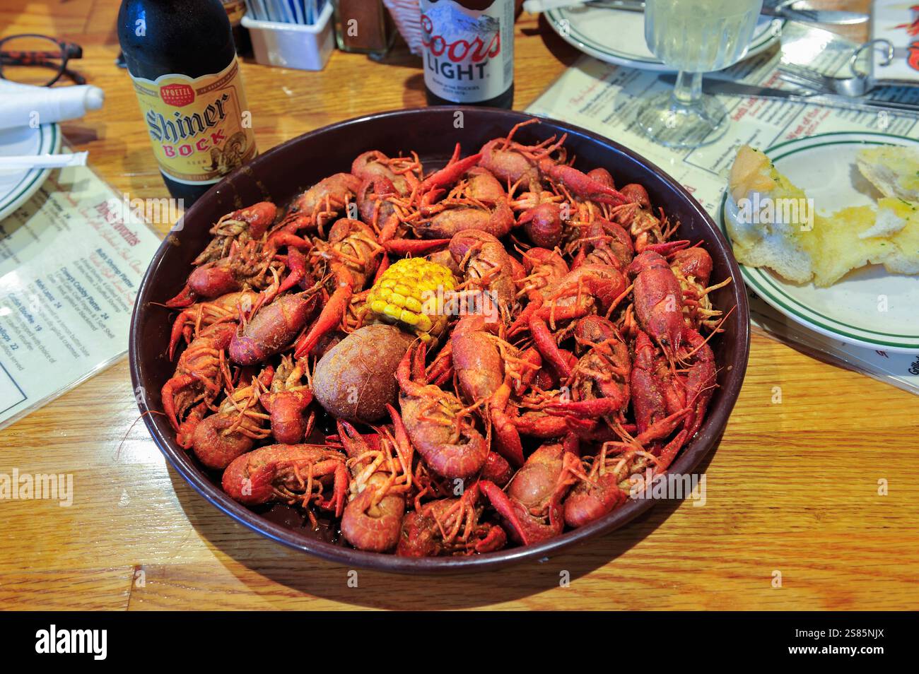 Crayfish served at the Floyds Cajun Seafood restaurant, Beaumont, Texas ...