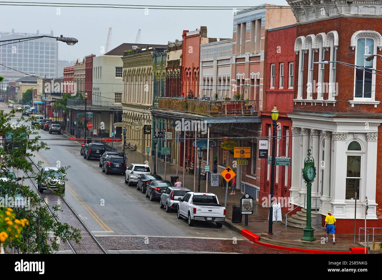 The Strand Historic District, City of Galveston, Galveston island, Gulf ...