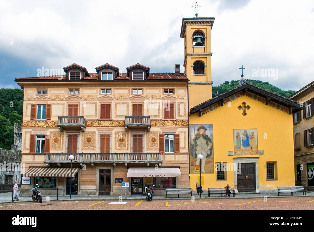 Oratory dedicated to St. Rocco, Indipendenza square, Bellizona, Canton ...