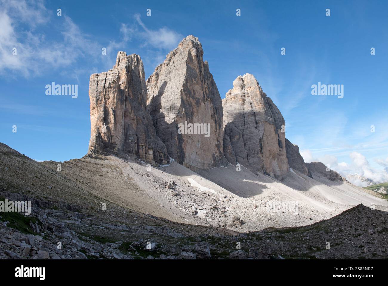 North face of Tre Cime di Lavaredo (Three Peaks of Lavaredo), Three ...