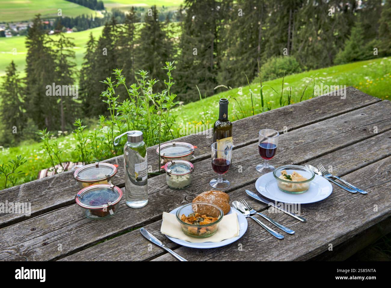 Picnic by chef Chris Oberhammer of Restaurant Tilia at Dobbiaco, on ...