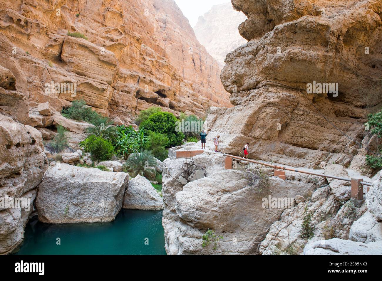 Wadi Shab, canyon near Tiwi, Sultanate of Oman, Arabian Peninsula Stock ...