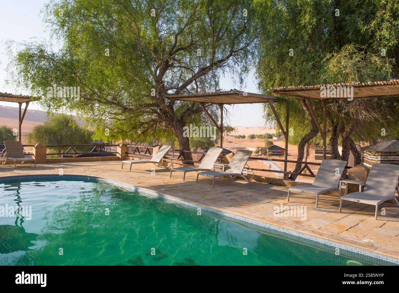 Swimming pool, The Thousand Nights Camp in the Sharqiya Sands, formerly ...