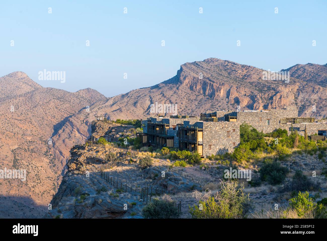 Alila Jabal Akhdar hotel, nestled 2000 metres above sea level ...