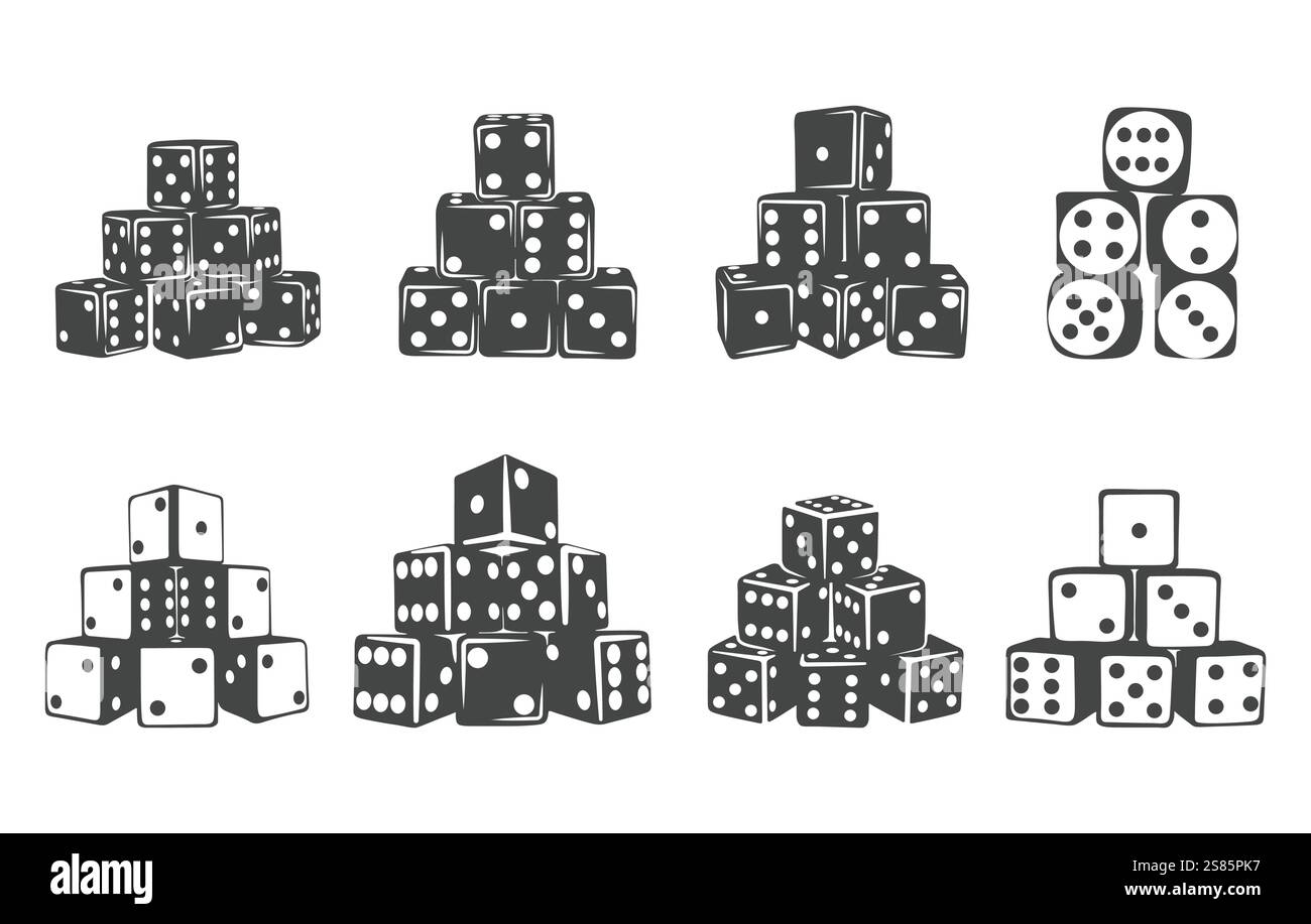 Dice svg bundle hi-res stock photography and images - Alamy