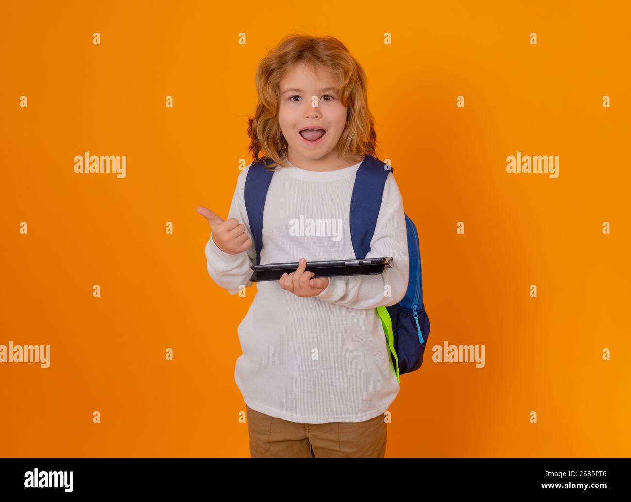 Pupil, nerd schoolboy. School boy with tablet. School kid student ...