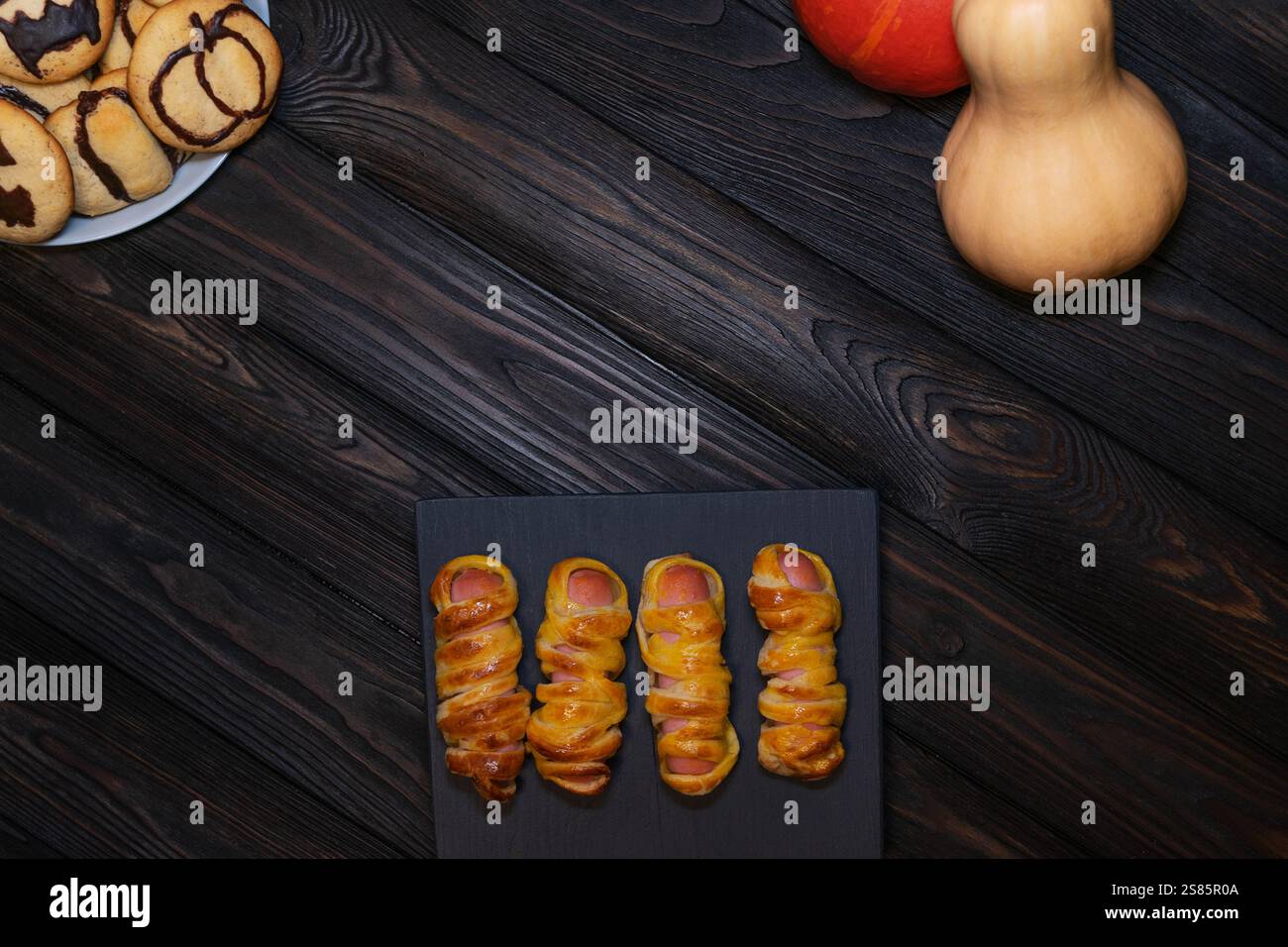 Halloween sausage pastry hi-res stock photography and images - Alamy