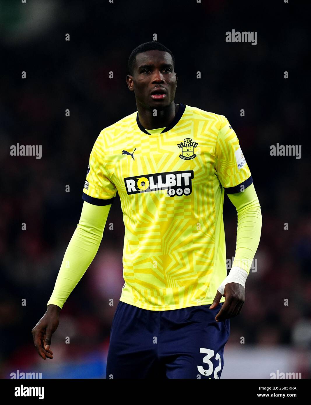 Southampton's Paul Onuachu during the Premier League match at the City ...
