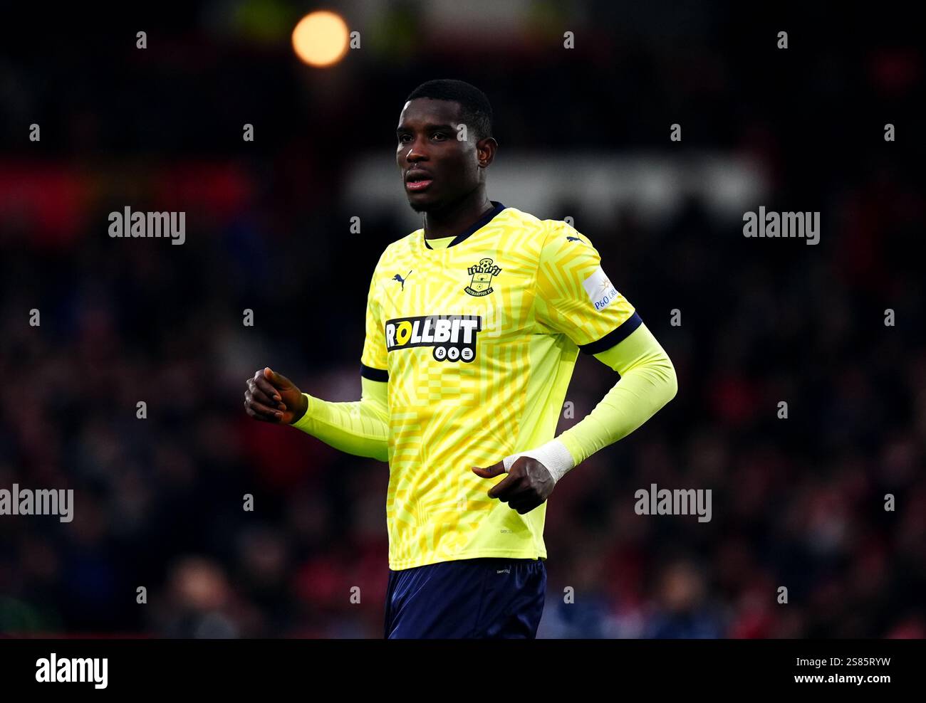 Southampton's Paul Onuachu during the Premier League match at the City ...