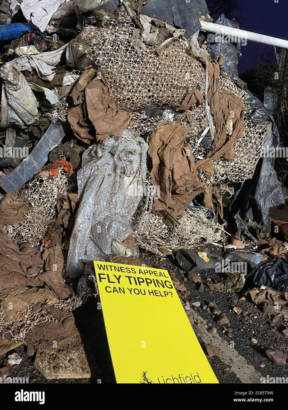 The ten-ft-high pile of waste from Watery Lane, on the outskirts of ...
