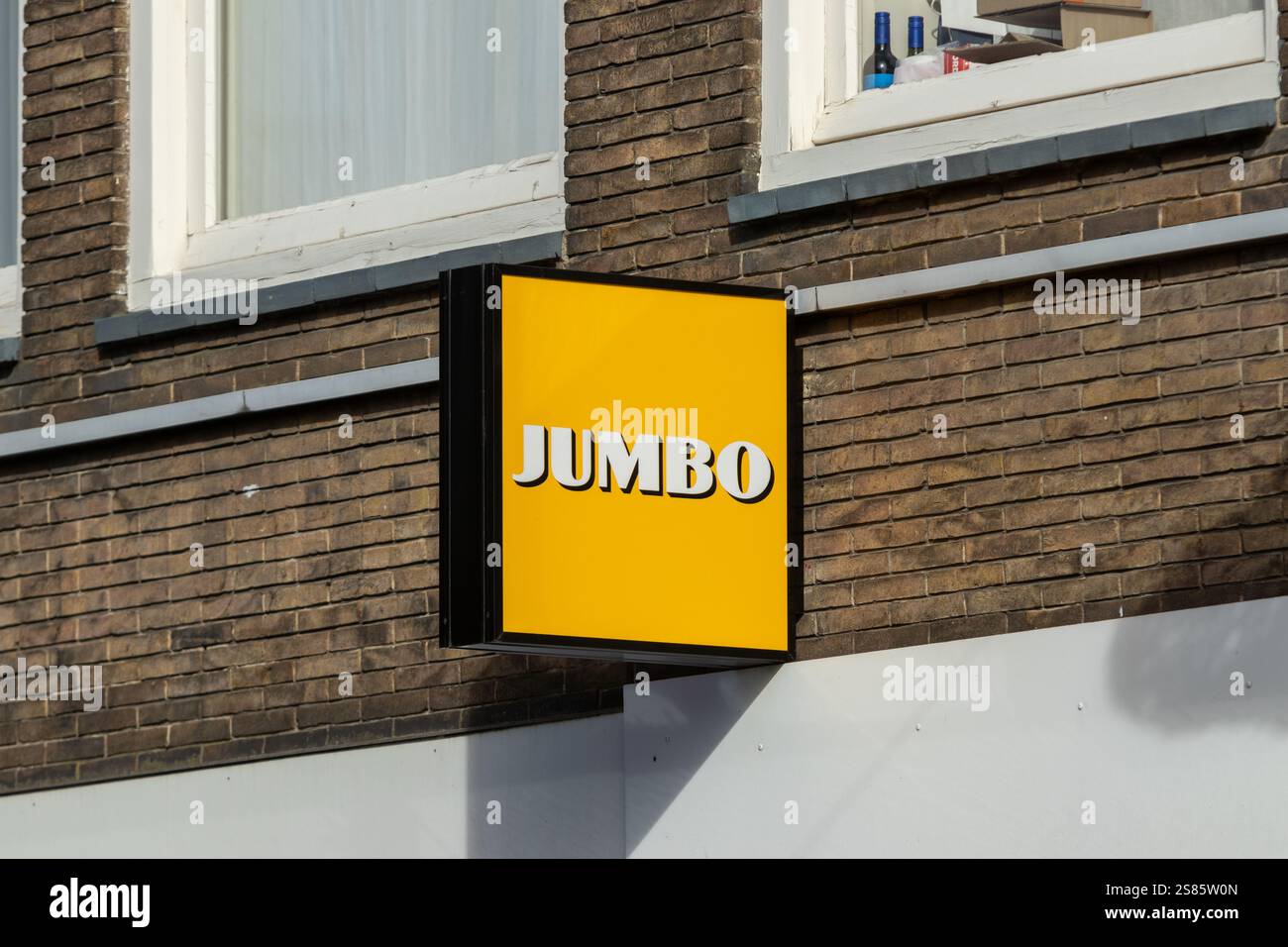 Jumbo supermarket groceries store, shop sign Utrecht in the Netherlands ...