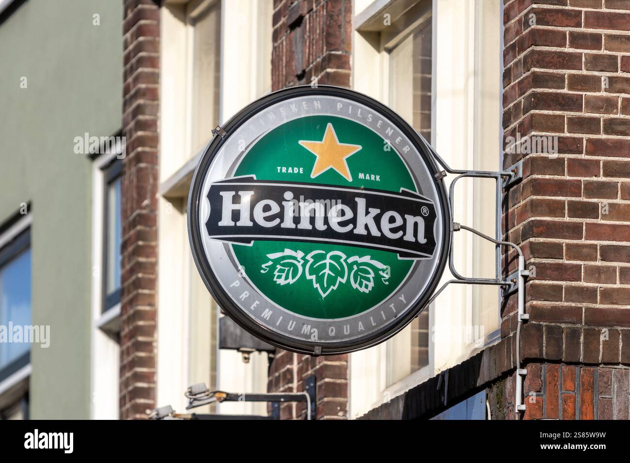 the logo of the brand "Heineken". Heineken is a Dutch multinational ...