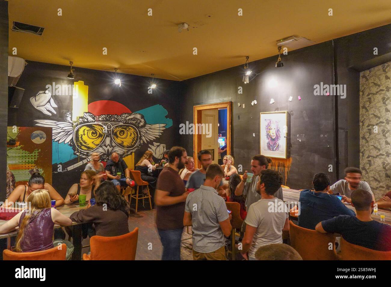 Hungary, Budapest, the Instant-Fogas Ruin Bar. Ruin bars or ruin pubs ...