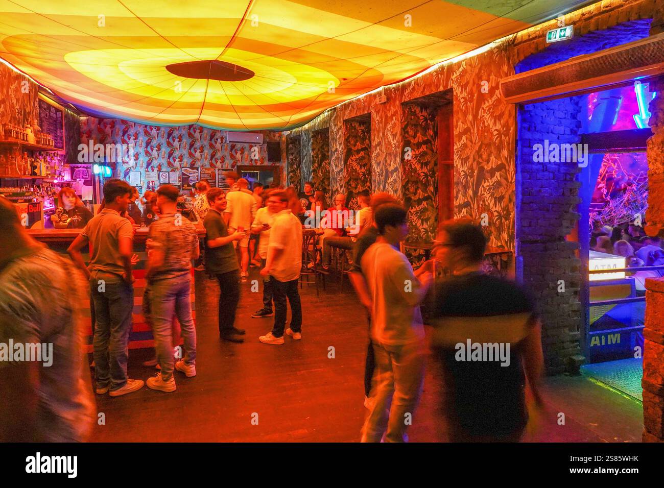 Hungary, Budapest, the Instant-Fogas Ruin Bar. Ruin bars or ruin pubs ...