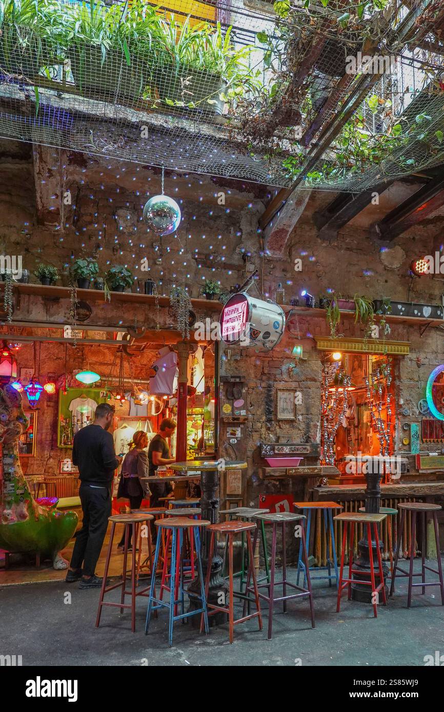 Hungary, Budapest, Szimpla Kert, Budapest's most popular Ruin bar. Ruin ...