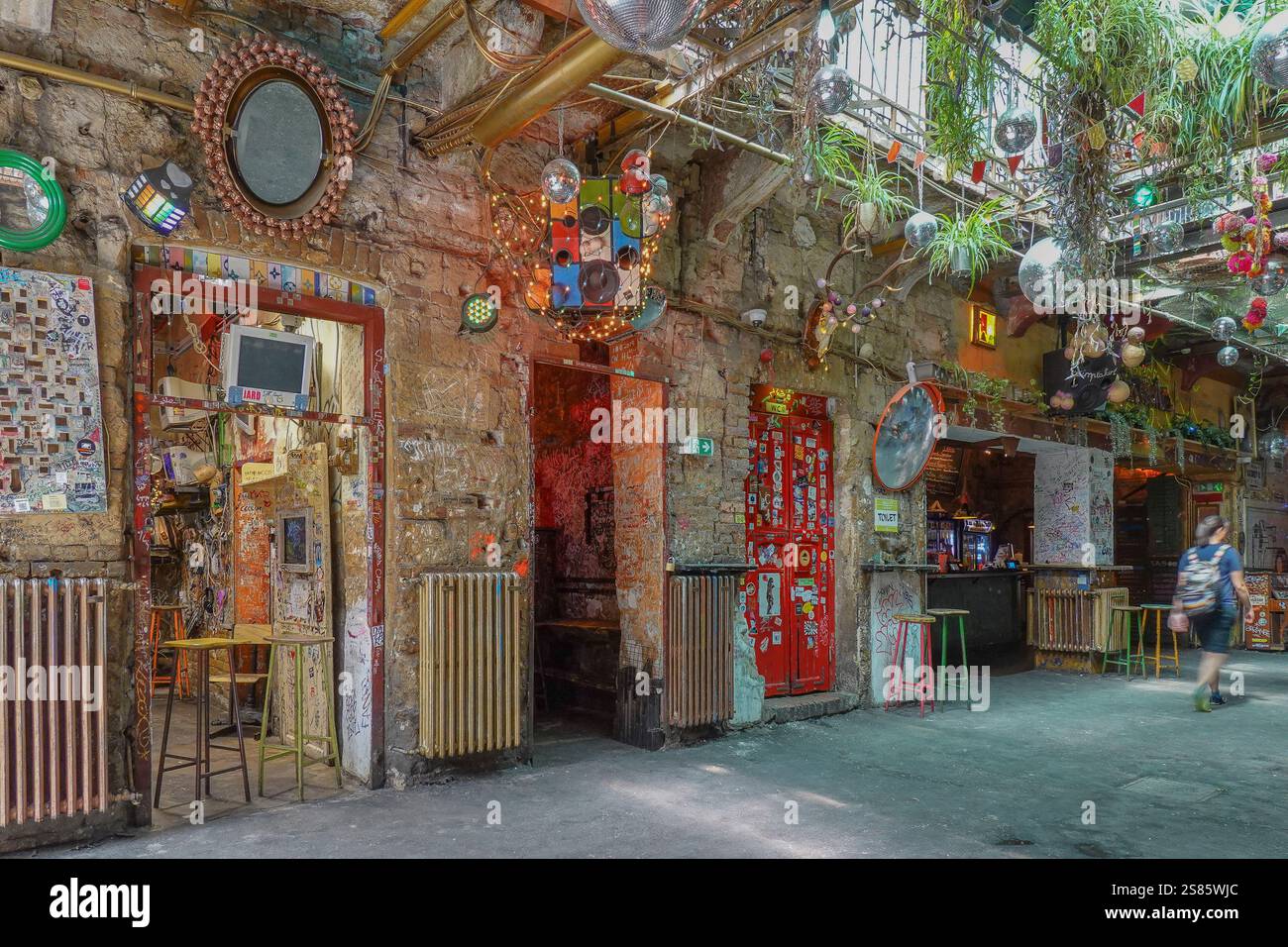 Hungary, Budapest, Szimpla Kert, Budapest's most popular Ruin bar. Ruin ...