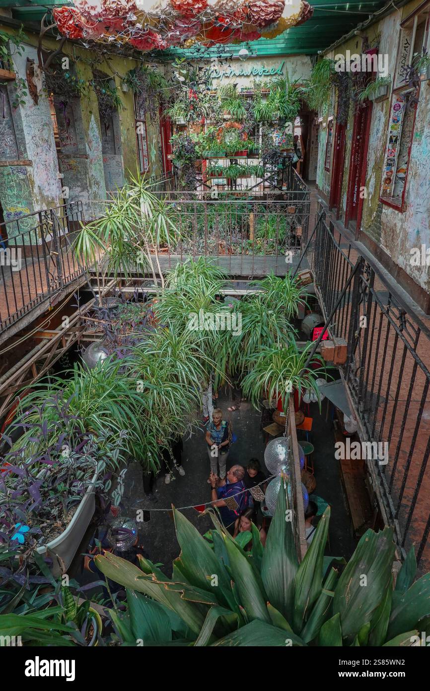Hungary, Budapest, Szimpla Kert, Budapest's most popular Ruin bar. Ruin ...