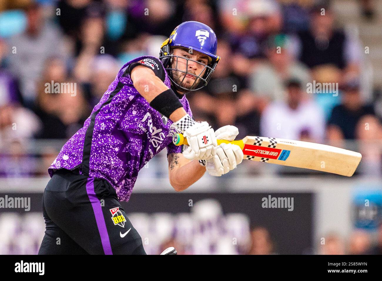 Hobart, Australia. 21st Jan, 2025. Caleb Jewell of the Hobart ...