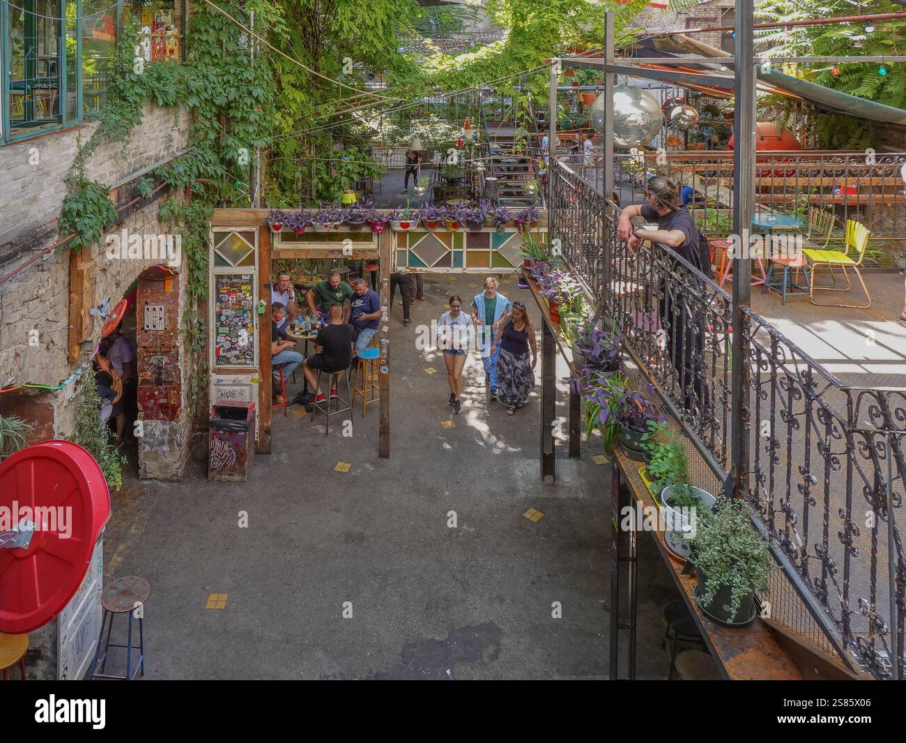 Hungary, Budapest, Szimpla Kert, Budapest's most popular Ruin bar. Ruin ...