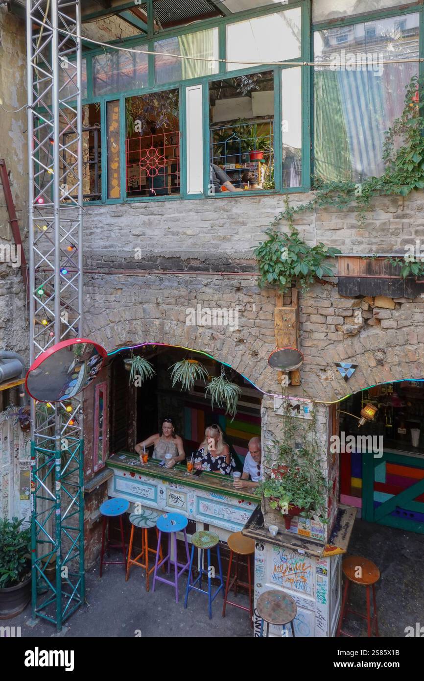 Hungary, Budapest, Szimpla Kert, Budapest's most popular Ruin bar. Ruin ...