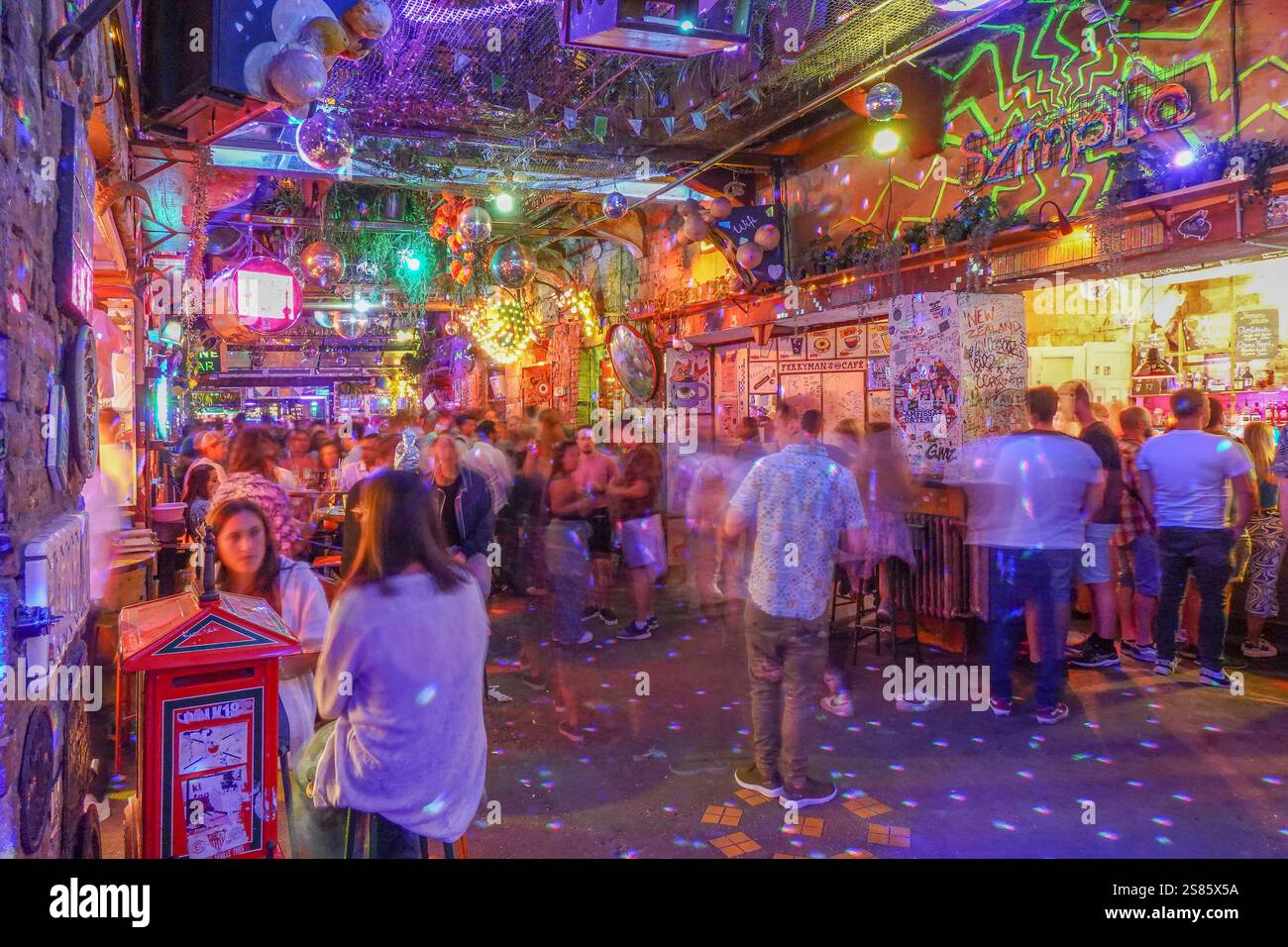 Hungary, Budapest, Szimpla Kert, Budapest's most popular Ruin bar. Ruin ...