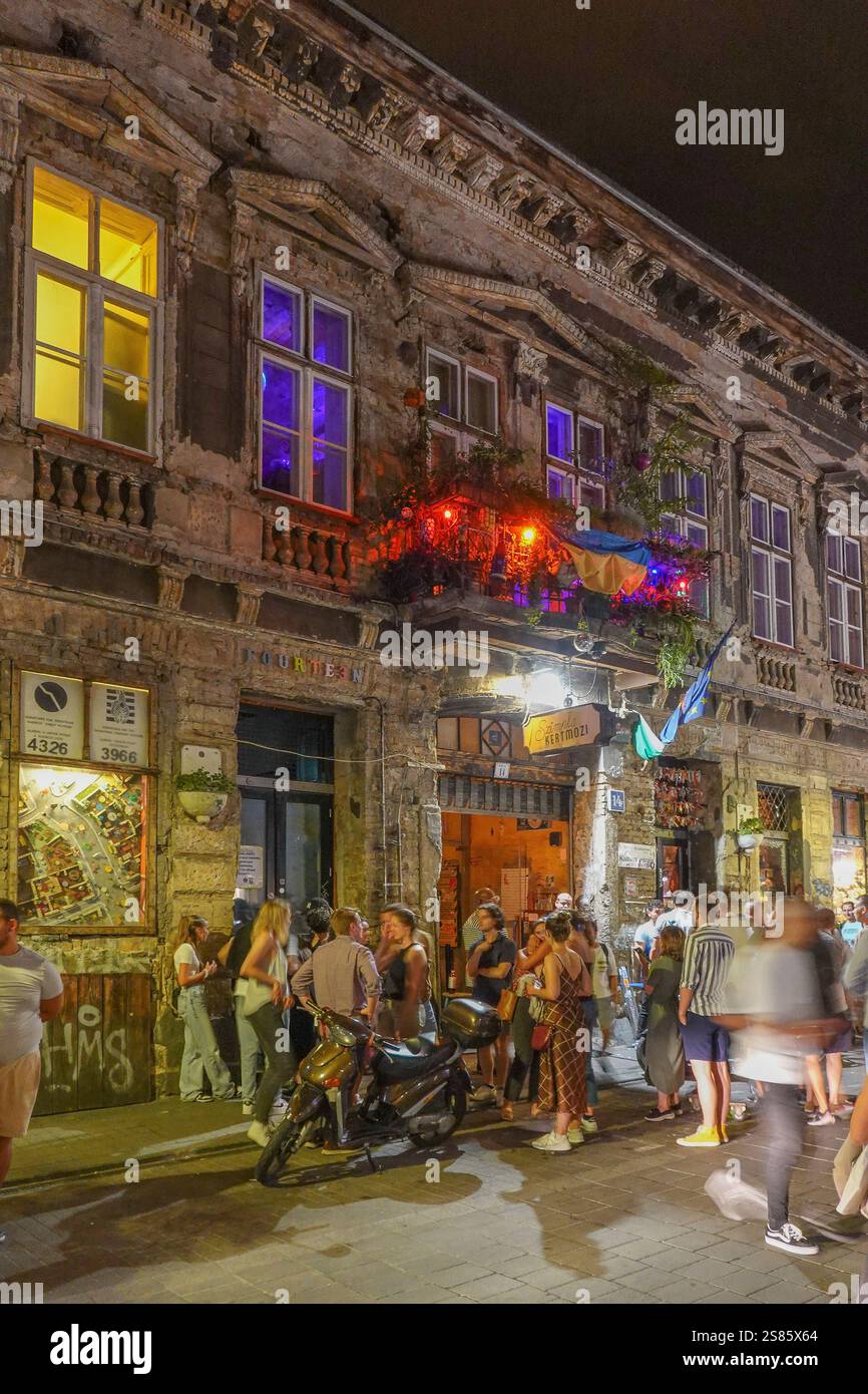 Hungary, Budapest, Szimpla Kert, Budapest's most popular Ruin bar. Ruin ...