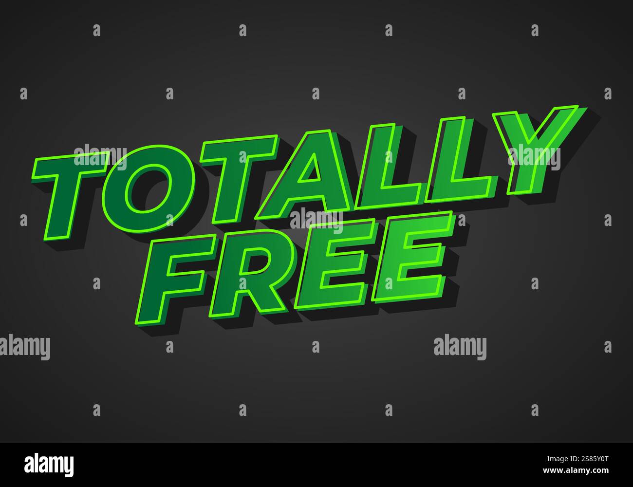 TOTALLY FREE. Text effect design in bold and modern colors for ...