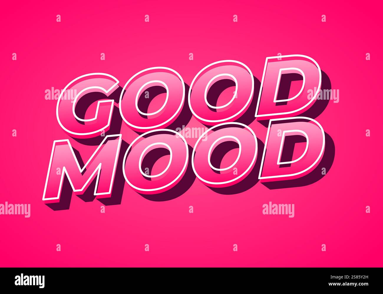 Good mood. Text effect design in eye catching colors with 3D look Stock ...